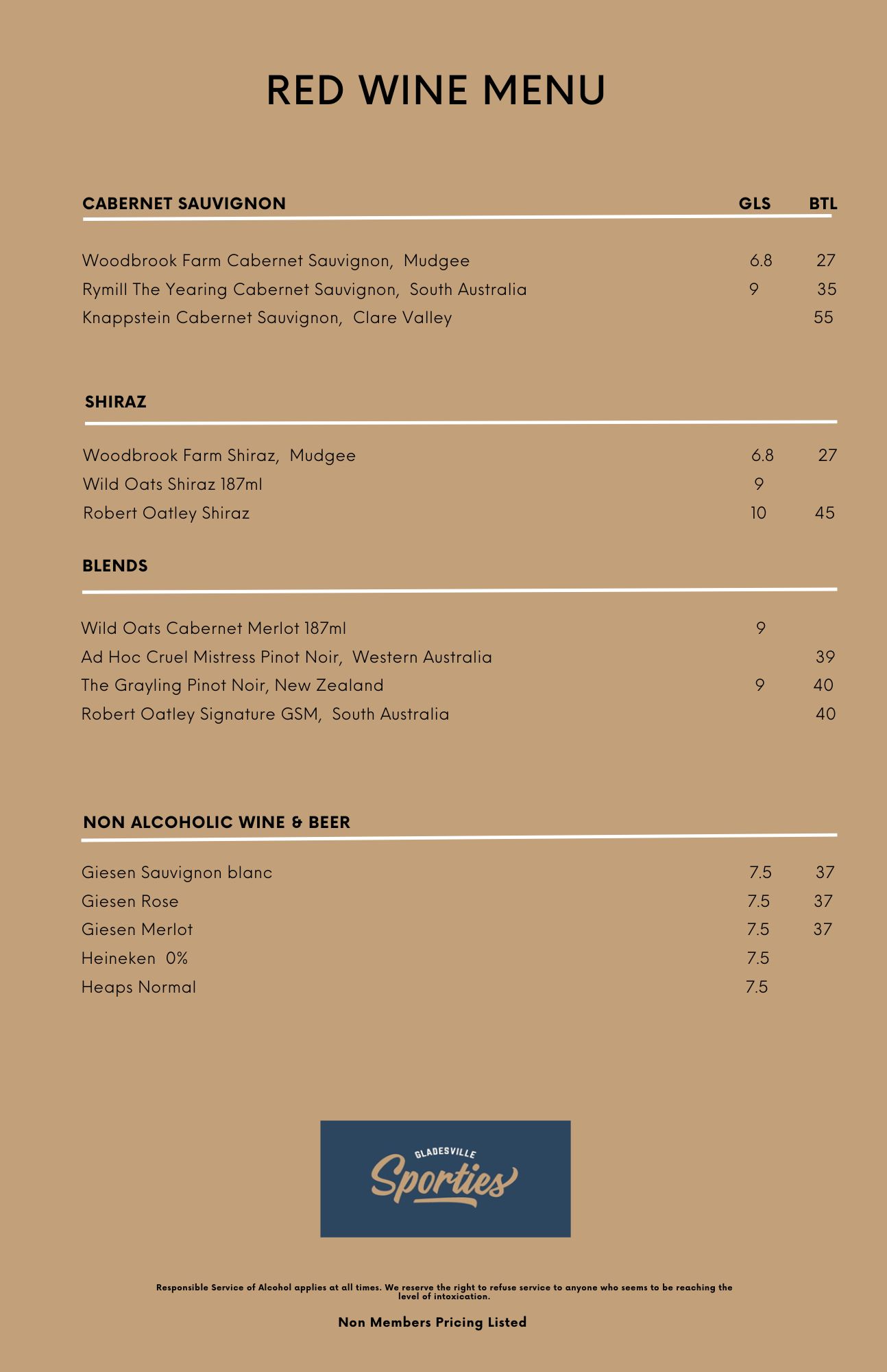 Bars - Gladesville Sporties
