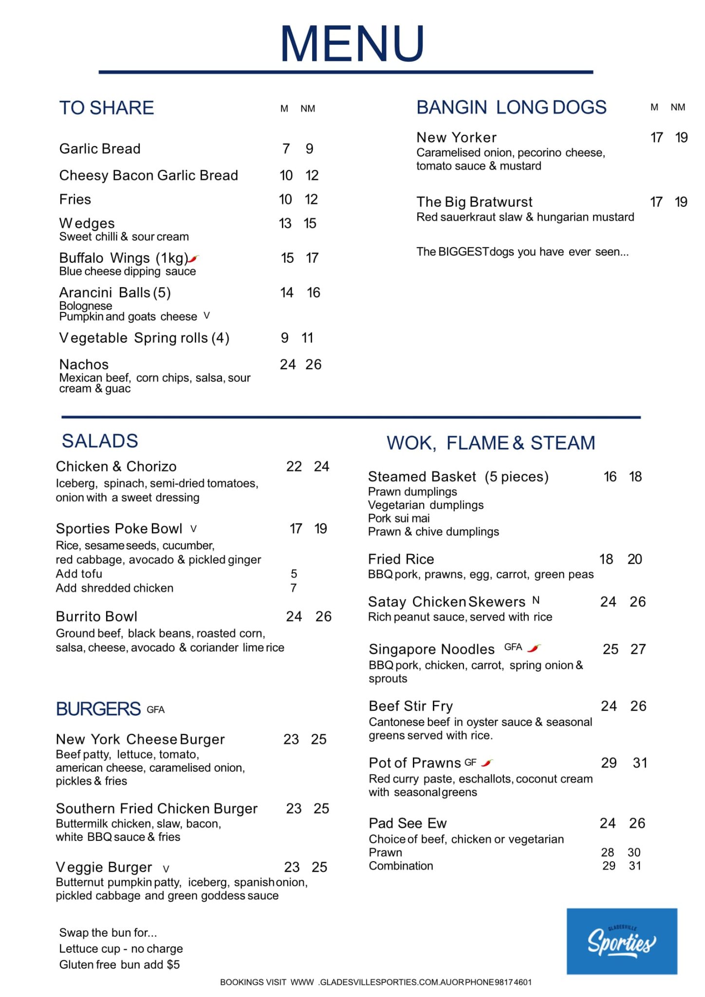 Sporties Bistro – Gladesville Sporties